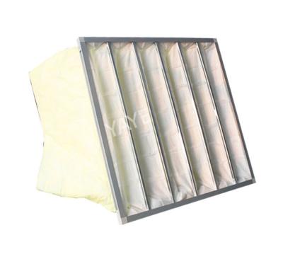 China 80% Humidity Pocket Air Filter With Aluminum Alloy Frame And Synthetic Fiber for sale