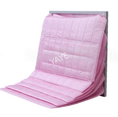 China Pocket Bag Filter Offering Large Filtration Area Low Resistance And High Dust Holding Capacity Designed For Cleanroom Grade F7 for sale