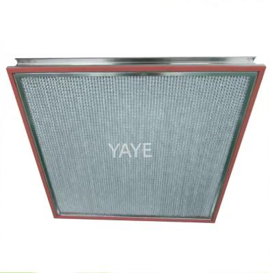China 99.99% 250-Degree Stainless Steel Frame High-Temperature HEPA Air Filter for sale