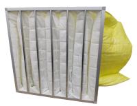 China Synthetic AHU Bag Filter For Air Conditioning In Hospital / Food Industries for sale