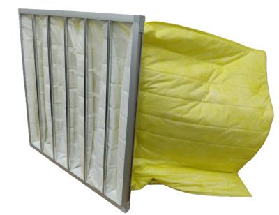 China HVAC System Glass Fiber Multi - Pocket Air Filter  F8 Efficiency For Greenhouse for sale