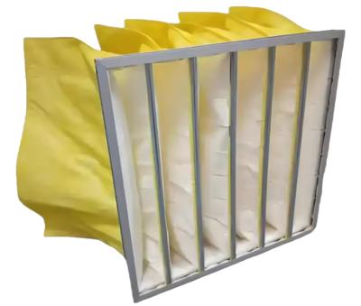 China Reusable Multi Pocket Air Conditioning Ventilation Air Filter Synthetic Fiber Glass Fiber for sale