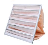 China 50Pa Dust Control Bag Filter Synthetic Glass Fiber Aluminum Alloy Frame for sale