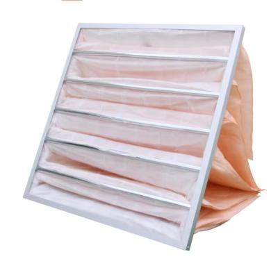China 50Pa Dust Control Bag Filter Synthetic Glass Fiber Aluminum Alloy Frame for sale