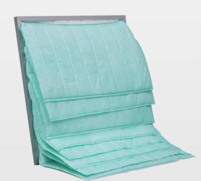 China Aluminum Alloy Frame Pocket Air Filter Low Initial Pressure Humidity Resistance for sale