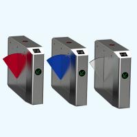 China Passage Width 550mm RFID Flap Turnstile Retractable Entrance For Apartment for sale