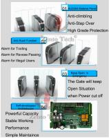 China 316SS Automatic Sliding Turnstile Flap Barrier Gate Entrance Bidirectional for sale