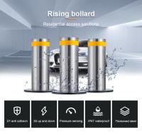 China 316 Stainless Steel Automatic Retractable Parking Bollards With Reflective Stripe for sale