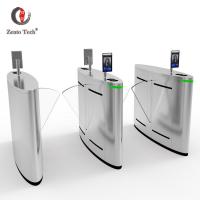 China Acrylic Arm Flap Barrier Turnstile With Fingerprint 40 Persons/Min for sale
