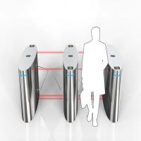 China 304 Grade Stainless Steel Access Control Turnstile Flap Barrier AC220V 50HZ for sale