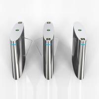 China 304 Grade Stainless Steel Access Control Turnstile Flap Barrier AC220V 50HZ for sale