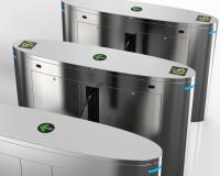 China 304 Grade Stainless Steel Access Control Turnstile Flap Barrier AC220V 50HZ for sale