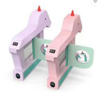 China 304SS Cute Animal Design Kindergarten Metal Swing Barrier Gate Bidirectional for sale