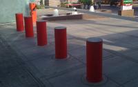 China Single Phase 220VAC Hydraulic Rising Bollard Electric Security Bollards K12 for sale