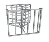 China Double Door Half Height Turnstile Gate Access Control For School / Supermarket for sale