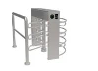 China 304 Stainless Steel Half Height Turnstile Accescs Control System 90-120 Degree for sale