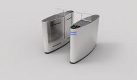 China Acrylic Glass SS304 1.2mm Security Sliding Gate Turnstile With Card Reader for sale