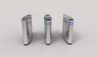 China IP66 Acrylic Glass Pedestrian QR Code Scanner Security Sliding Gate Turnstile 60Hz for sale