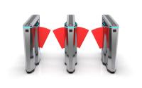 China DC12V QR Code Flap Barrier Turnstile Passage Width 600-900mm for sale