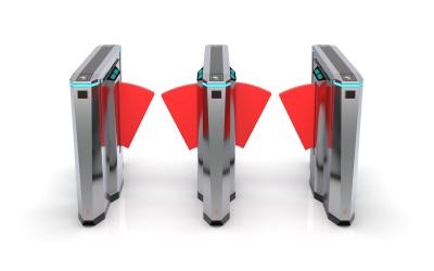 China DC12V QR Code Flap Barrier Turnstile Passage Width 600-900mm for sale