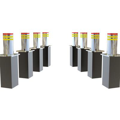 China Retractable Hydraulic Rising Bollard for Security Rise Height 600mm-1200mm Thickness 6mm for sale