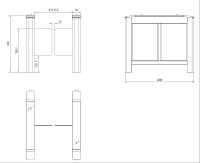 China Access Control System Solution Swing Turnstile Gates DC Motor Drive And Speed Passage for sale