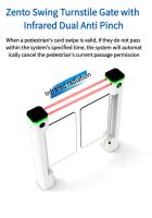 China Full Automatic Swing Barrier Turnstile RFID SUS304 for Supermarket for sale