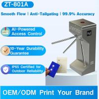 China Zento Automatic Security Barrier Gate System Turnstile With Qr Code & Rfid Card Reader for sale
