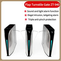 China Zento IP67 Waterproof Access Control System Brushless Servo Motor Flap Barrier Turnstile For Office/Science Museum for sale