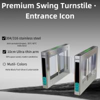 China Zento Space-Saving Swing Gate Turnstile with 0.8s Fast Passage 99.9% Accurate Recognition and 360° Safety Protection for sale