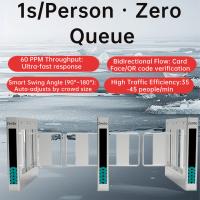China Zento Space-Saving Swing Gate Turnstile with 0.8s Fast Passage 99.9% Accurate Recognition and 360° Safety Protection for sale