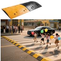 China CE/ISO Certified Speed Bump Kit Weatherproof Rubber Traffic Calming Device for Warehouse/School Zone for sale