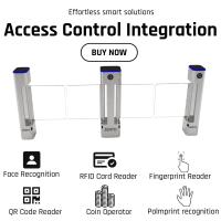 China Stainless Steel Swing Barrier Turnstile with RS485/TCP/IP for sale
