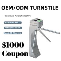 China 304 Stainless Steel Tripod Turnstile Gate 210x270x980mm for sale
