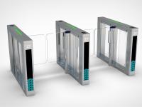 China Speed Gate Turnstile 45-65 People/Min with 1.5mm Stainless Steel Frame for sale