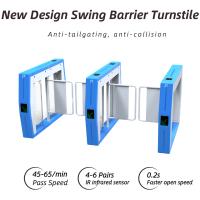 China 0.8s Fast Passage Swing Turnstile Gate with 99.9% Accurate Recognition and 360° Safety Protection for sale