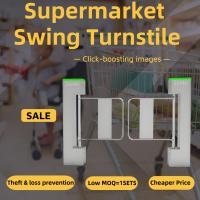 China Bi-Directional Anti-Tailgating Swing Barrier Turnstile with QR Code for Supermarket Access Control for sale