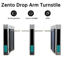 China Zento Drop Arm Swing Turnstile with DC12V/AC220V Power Supply 1400x160x980mm Dimension and 12 Months Warranty for sale