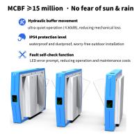 China Custom Anti-Collision PU Double-Layer Flap Barrier Turnstile with AC220V Power Supply and 45 Persons/Min Passing Speed for sale