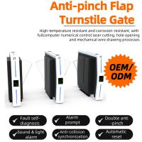 China Custom Anti-Collision PU Double-Layer Flap Barrier Turnstile with AC220V Power Supply and 45 Persons/Min Passing Speed for sale