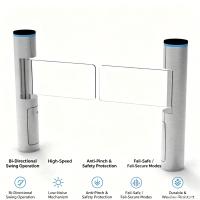 China Zento ZT-921C Fast Speed Strict Anti-tailgating High Speed Pedestrian Swing Turnstile Integrate with QR code for sale