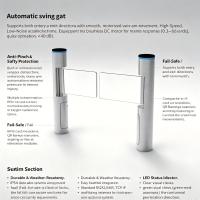 China Zento ZT-921C Fast Speed Strict Anti-tailgating High Speed Pedestrian Swing Turnstile Integrate with QR code for sale