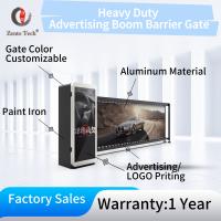 China Zento Smart LED Advertising Boom Barrier Remote Control Parking Barrier Gate for sale