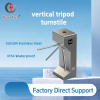 China Zento Factory Direct 304 Stainless Steel Vertical Tripod Turnstile Gate Anti Tailgating High Security Access Control for Metro for sale