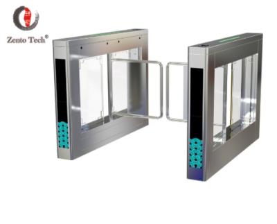 China Zento Luxury Ultra Thin Swing Turnstile Gate Stainless Steel Anti Tailgating Access Control for Office Building for sale