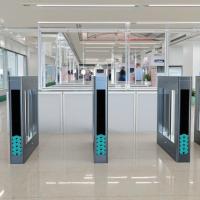 China Zento Luxury Ultra Thin Swing Turnstile Gate Stainless Steel Anti Tailgating Access Control for Office Building for sale