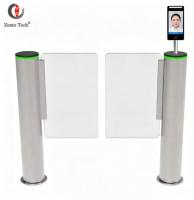 China Zento Premium Round Stainless Steel Speed Lane Turnstile Dia Single Swing Barrier Gate Access Control for Office Entrance for sale