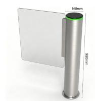 China Zento Premium Round Stainless Steel Speed Lane Turnstile Dia Single Swing Barrier Gate Access Control for Office Entrance for sale