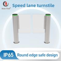 China Zento Premium Round Stainless Steel Speed Lane Turnstile Dia Single Swing Barrier Gate Access Control for Office Entrance for sale
