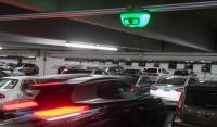 China Front-mounted Ultrasonic Parking Sensor with 7 Adjustable Colors and 0.5m to 4.5m Detection for Smart Parking Guidance System for sale